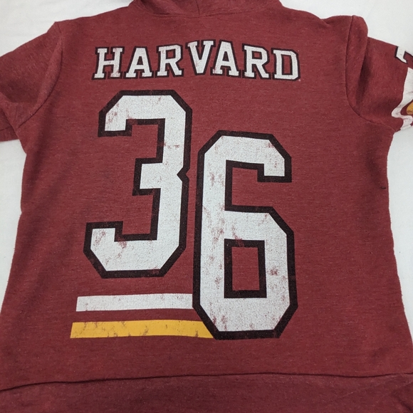Harvard | Tops | Harvard Front Zip Varsity Hoodie Maroon Large | Poshmark